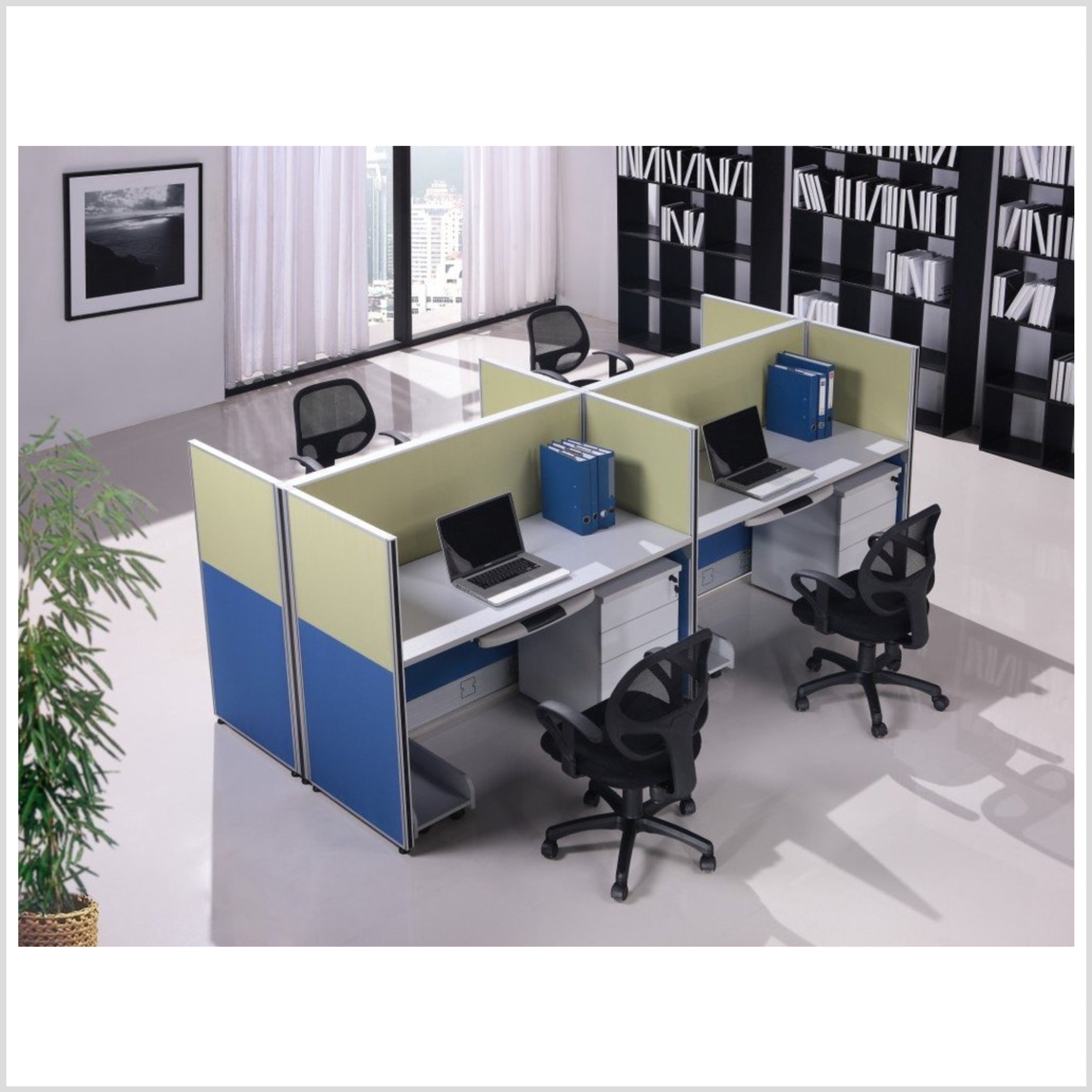 4 Seater Modular Workstation – Modern & Space-Saving Office Furniture ...