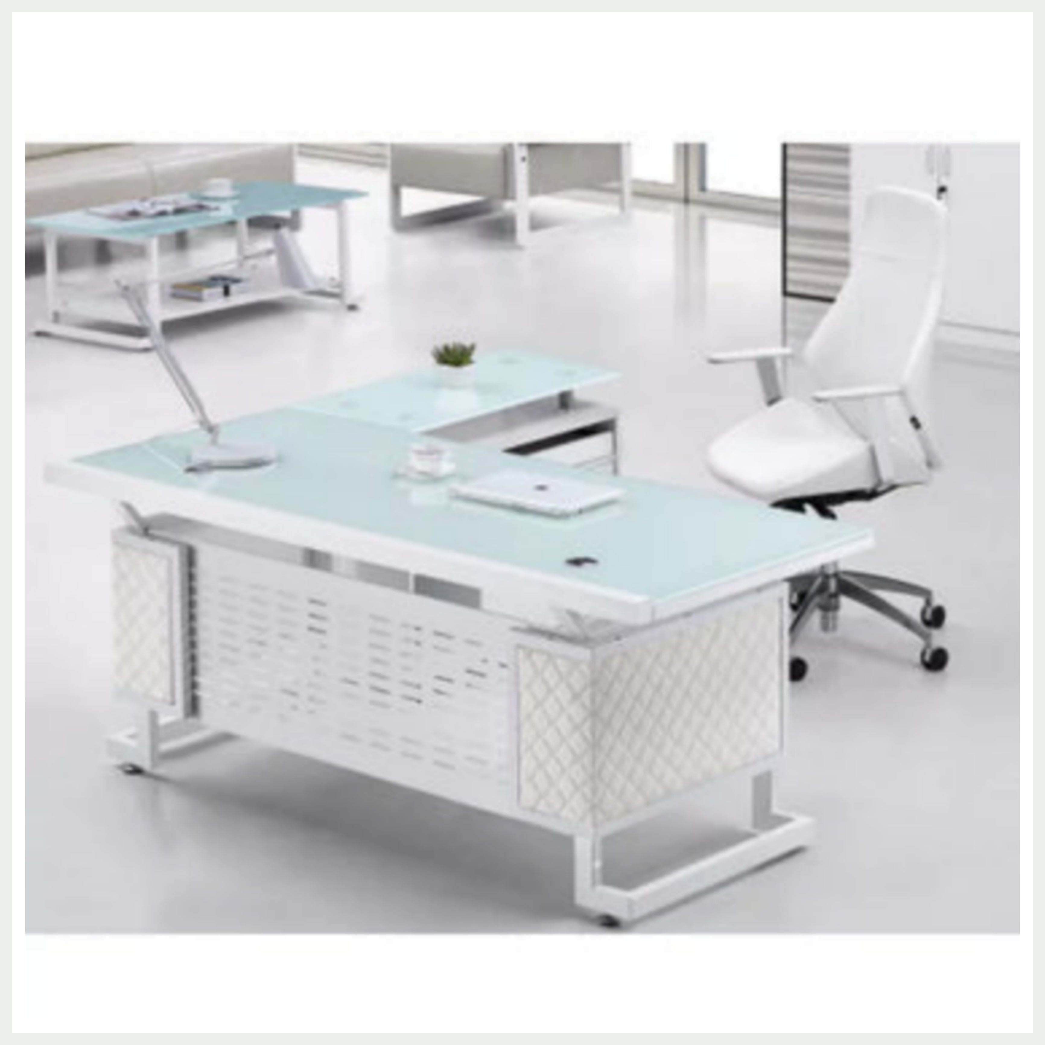 Modern Glass Executive Office Desk | Stylish Office Furniture – Multiwood