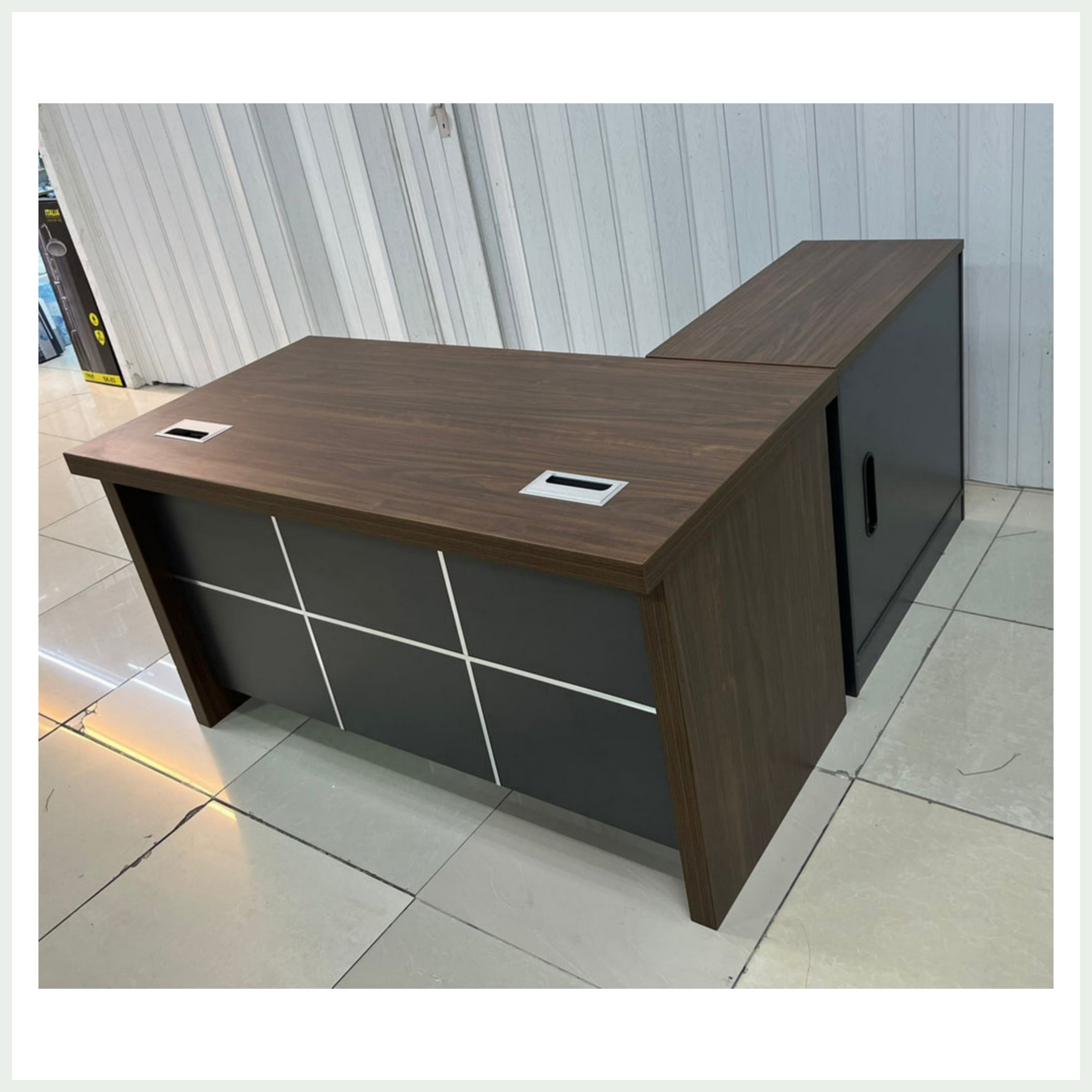 L Shaped Office Table – Modern & Space-Saving Design – Multiwood